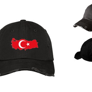 Embroidered Turkish Flag Dad Hat: Vintage Style Baseball Cap - Etsy