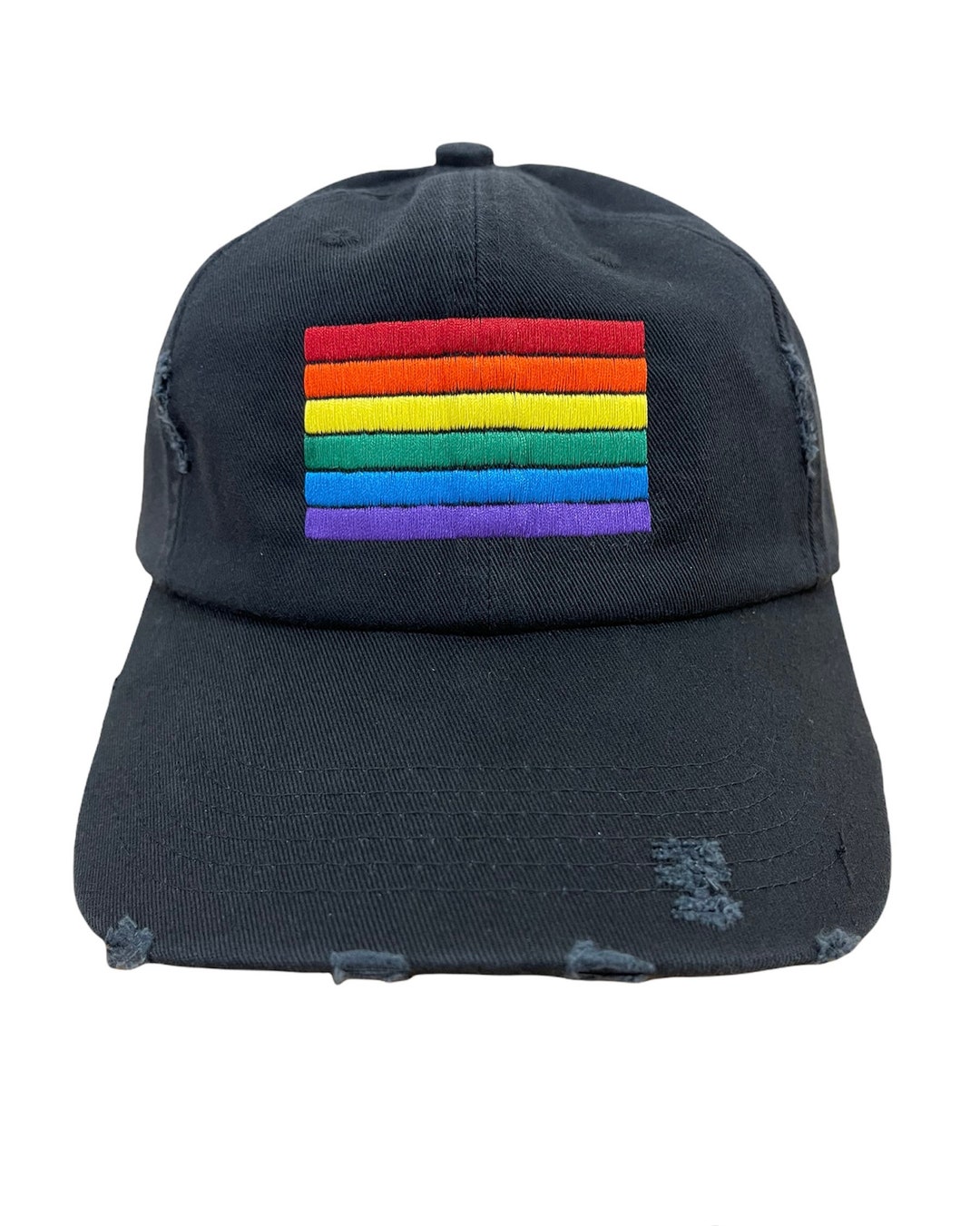 Brighten Your Day - LGBTQ Rainbow Flag Pride Embroidered Dad's Cap ...