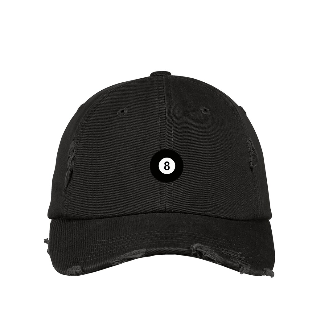 Embroidered Billiard Ball 8 Dad Hat - Vintage Style Cotton Baseball Cap ...