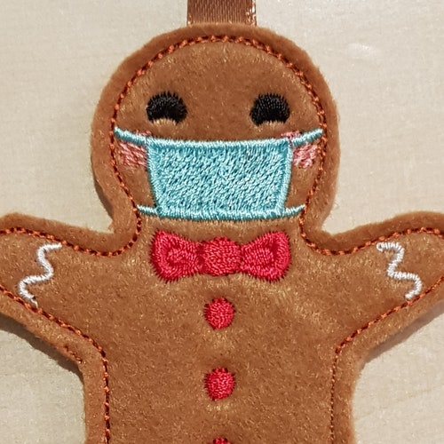 Gingerbread Man Hanging Felt Ornament safety First - Etsy