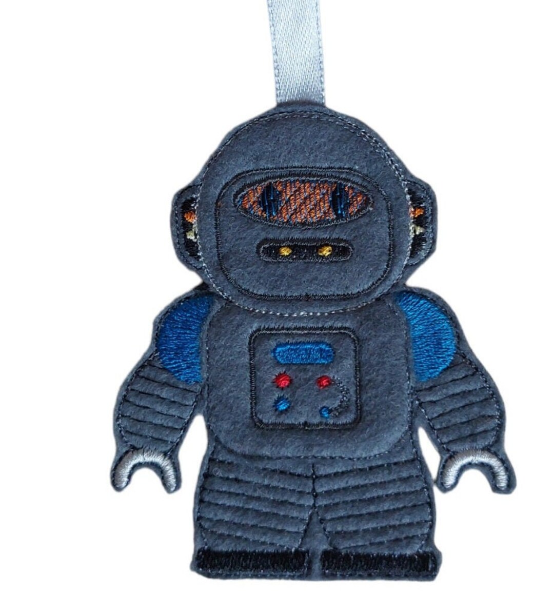 Robot Felt Gingerbread Man Hanging Ornament - Etsy