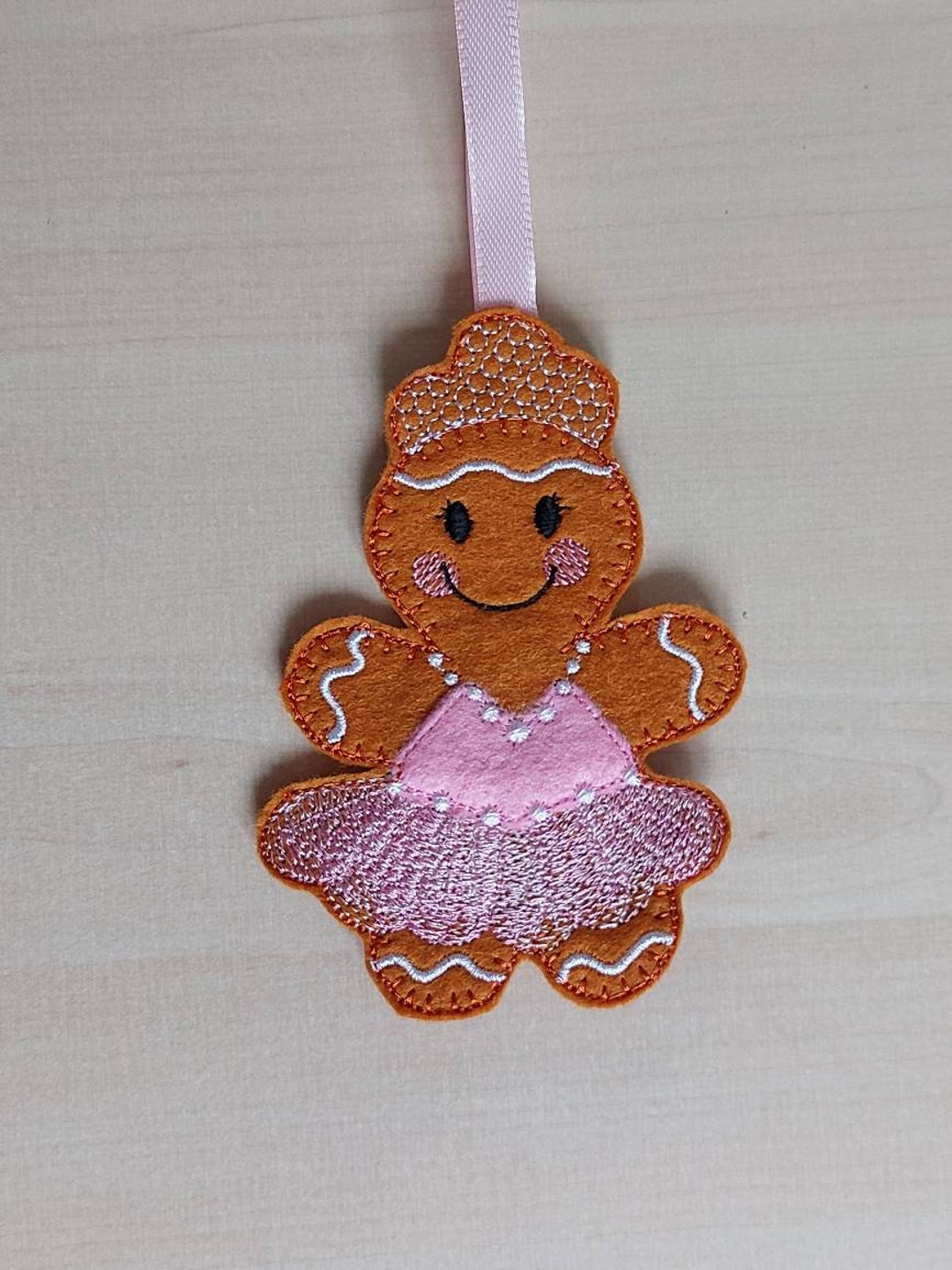 Ballet Dancer Gingerbread Girl Hanging Felt Ornament - Etsy