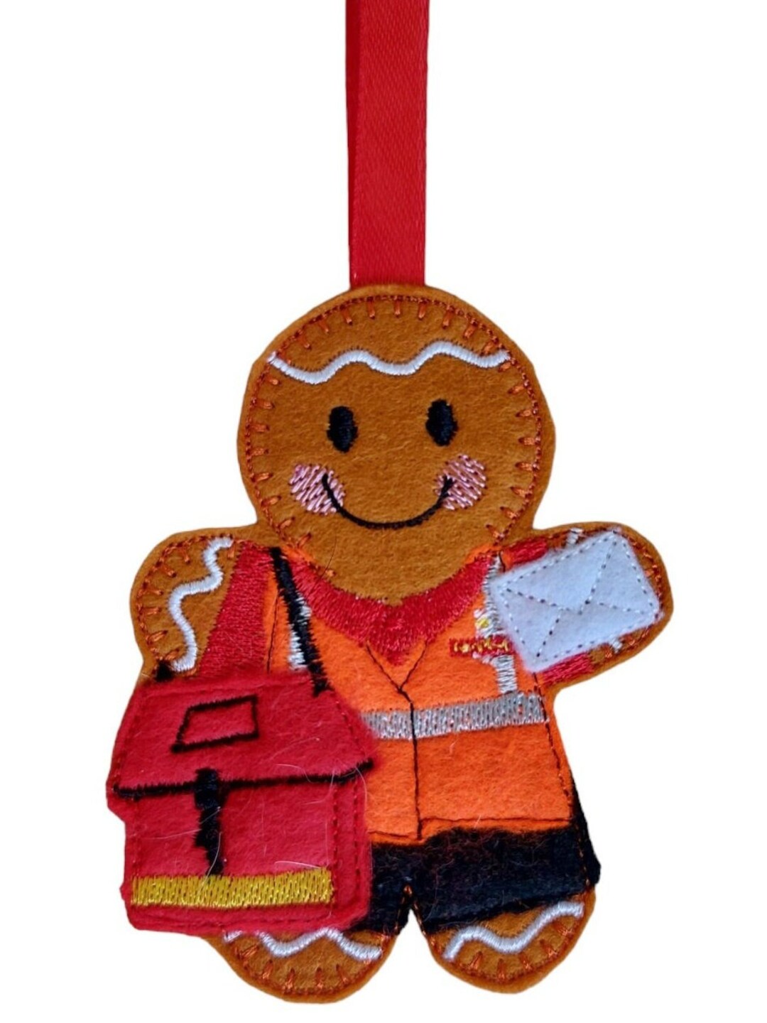 Postman/woman Gingerbread Man Hanging Felt Ornament - Etsy