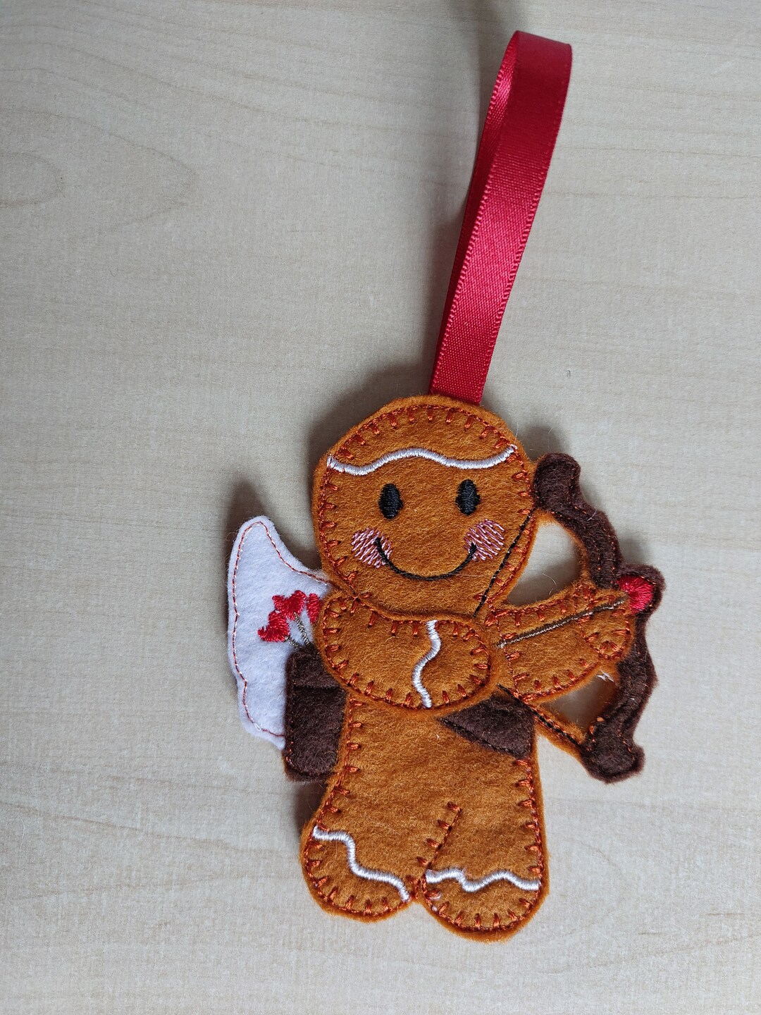 Cupid Gingerbread Hanging Felt Ornament - Etsy