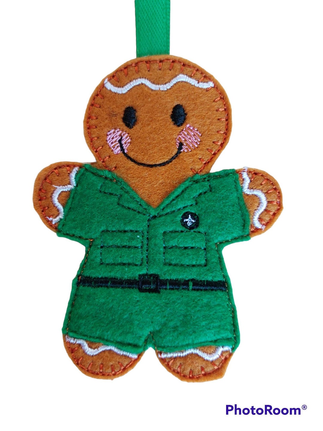 Paramedic Gingerbread Man Hanging Felt Ornament - Etsy