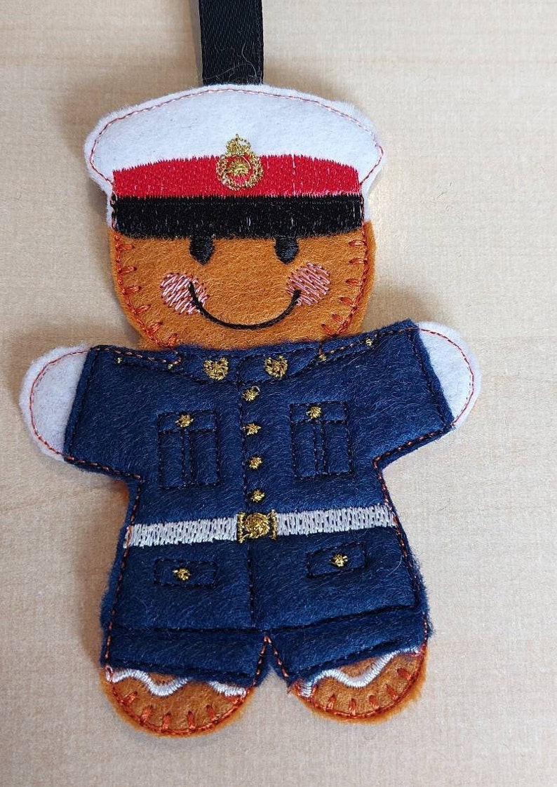 Royal Marine Gingerbread Hanging Felt Ornament - Etsy