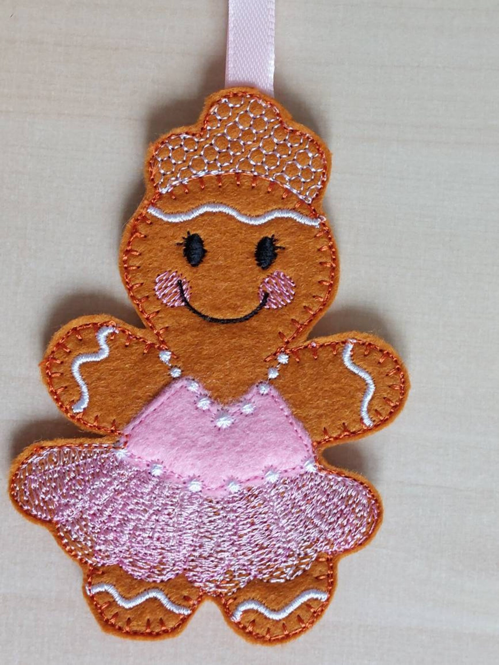 Ballet Dancer Gingerbread Girl Hanging Felt Ornament - Etsy