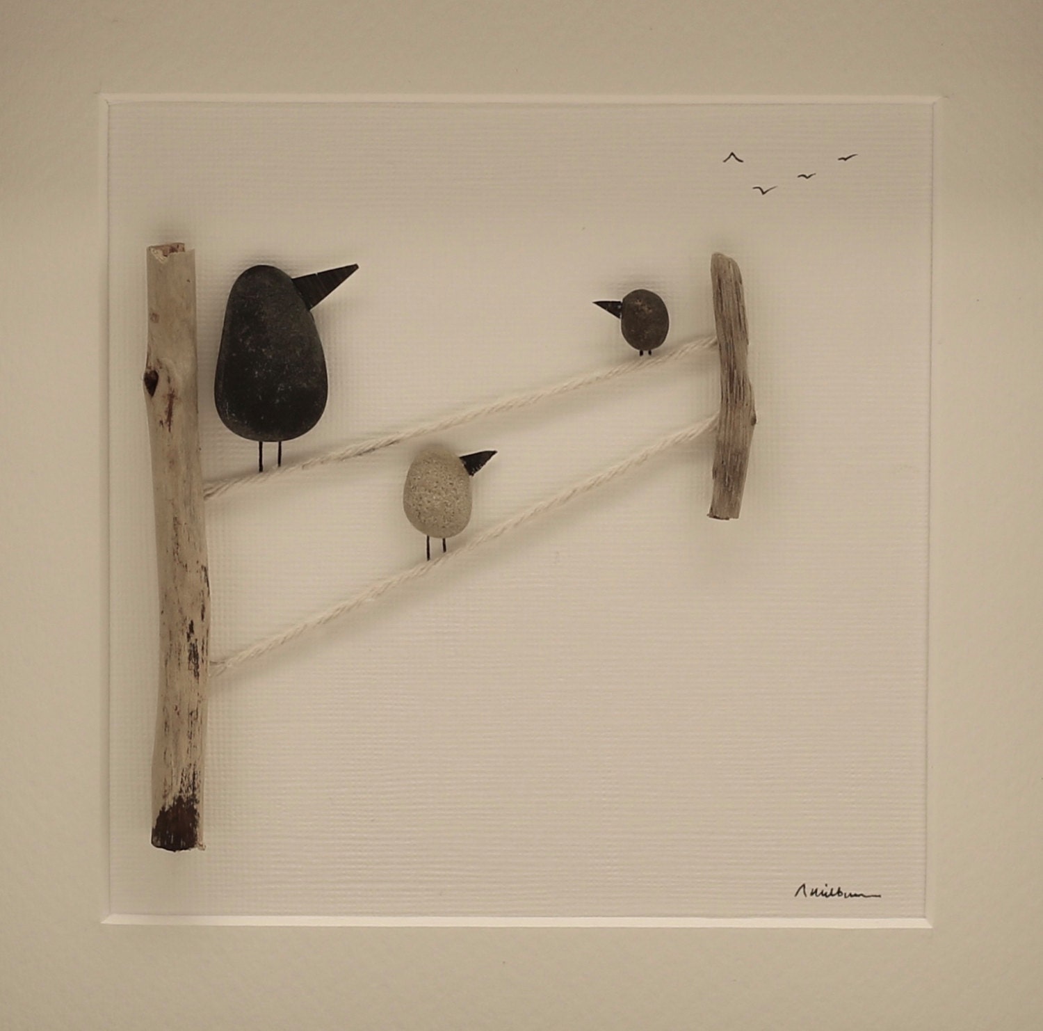 Pebble Art Picture Birds - Etsy