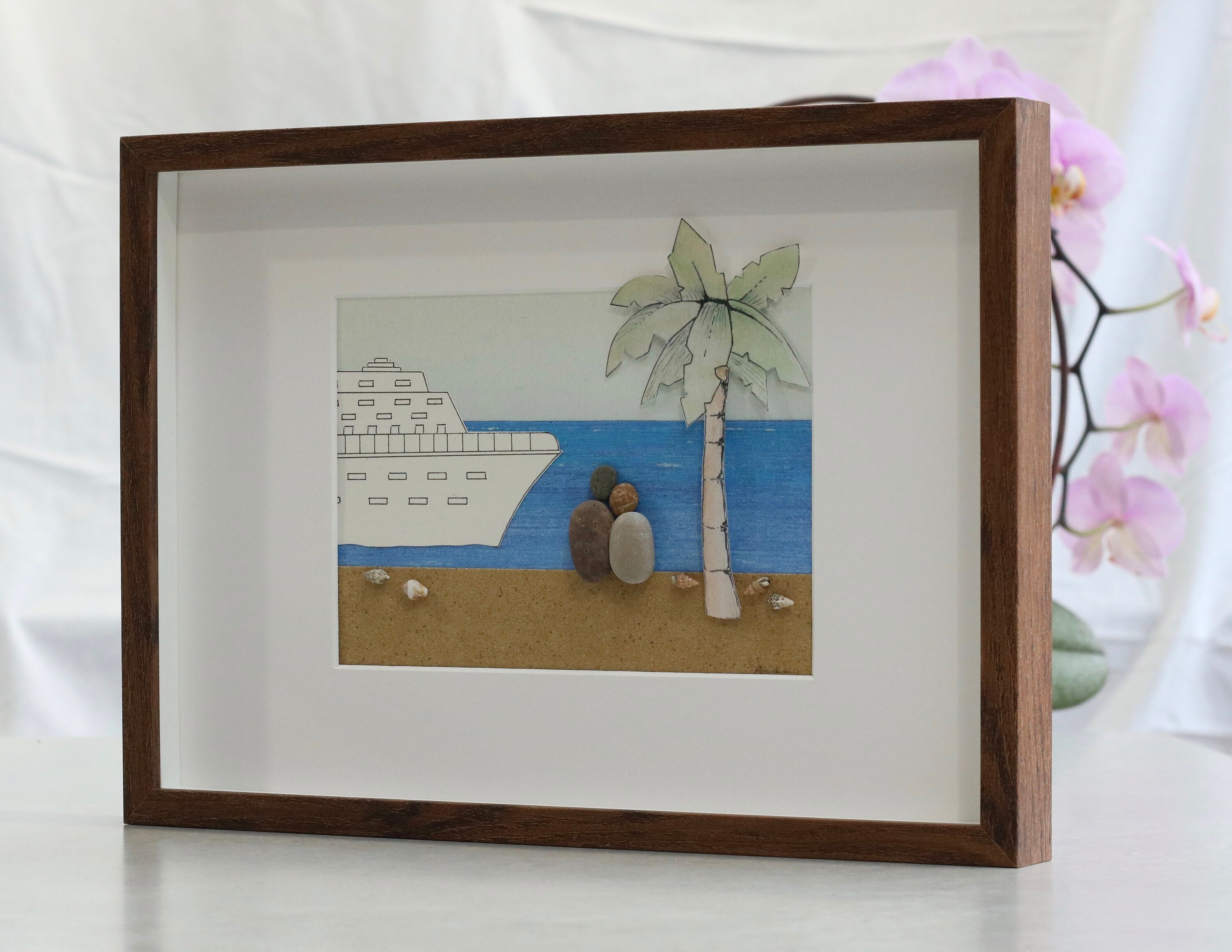 Pebble Art Picture Cruise Ship Picture Pebble Art Holiday - Etsy