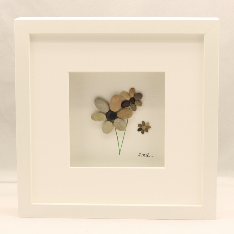 Pebble Art Flowers - Etsy