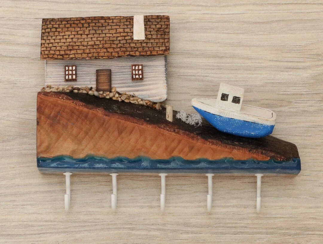 Wooden Key Holder, Rustic Wooden Key Holder, Wall Art, Home Decor ...