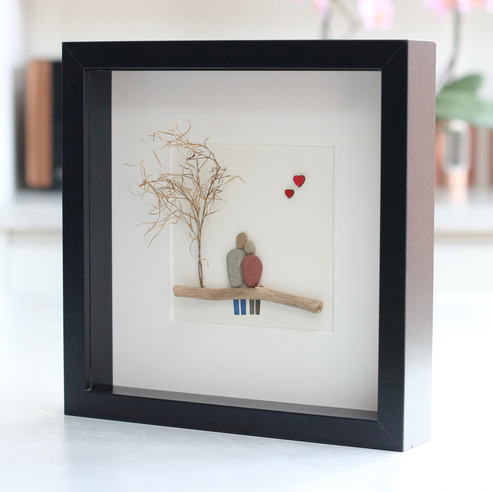 Pebble Art Picture Pebble Art Couple Pebble Art Friends - Etsy UK