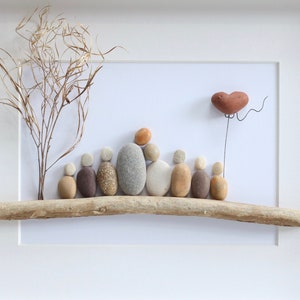 Pebble Art Picture, Family of 8, Pebble Art Family, Pebble Art ...