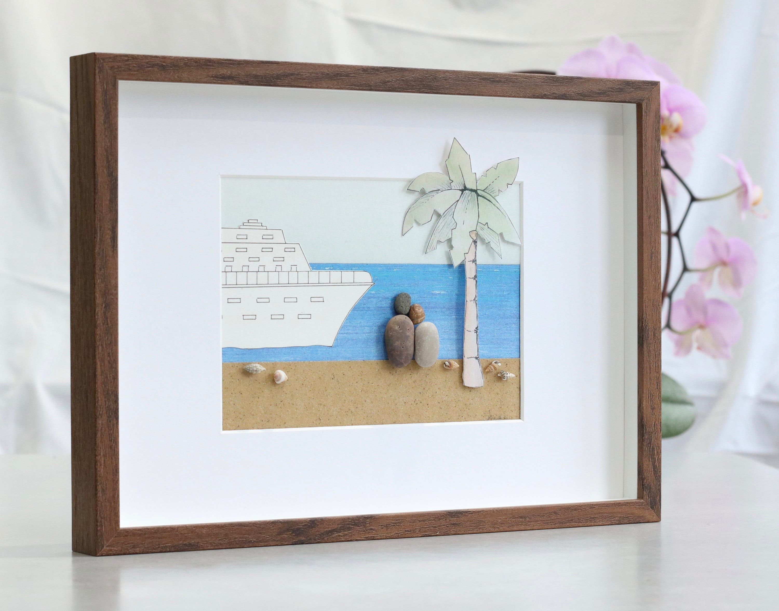 Pebble Art Picture Cruise Ship Picture Pebble Art Holiday | Etsy