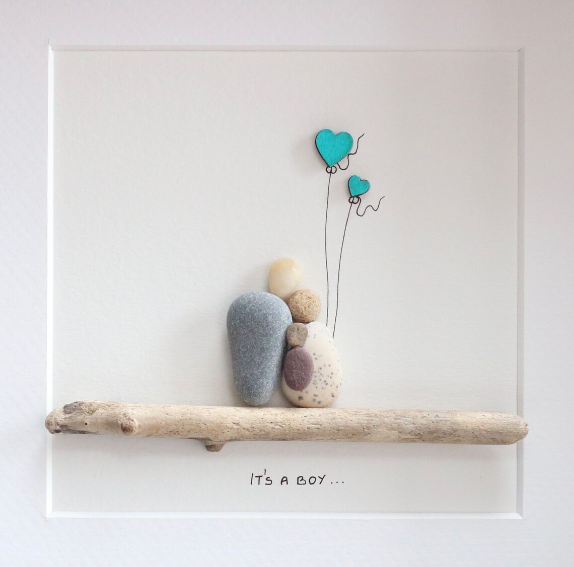 Pebble Art Family of 3 Newborn Baby Gift Personalised Pebble - Etsy UK