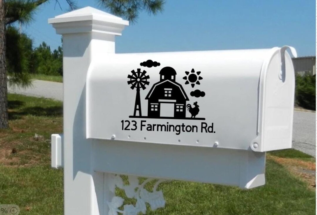 Farm Animal Mailbox Decal, Farmer Mailbox Decal, Farm Mailbox Decal, 5 ...