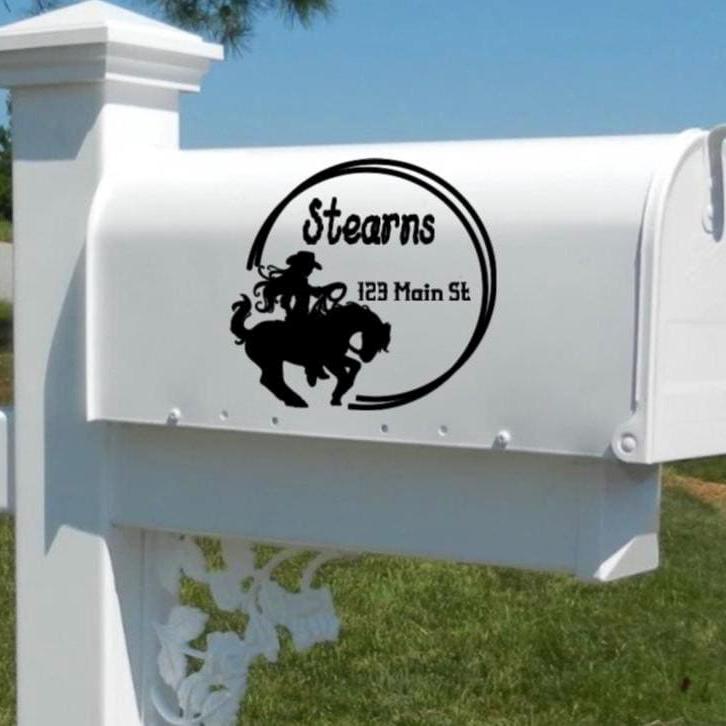 Custom Cowboy/cowgirl Western Rodeo Vinyl Mailbox Decal - Etsy