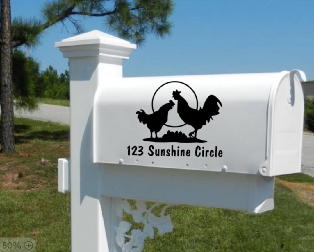 Farmhouse Mailbox Decal, Farmer Mailbox Decal, Country Mailbox Decal ...