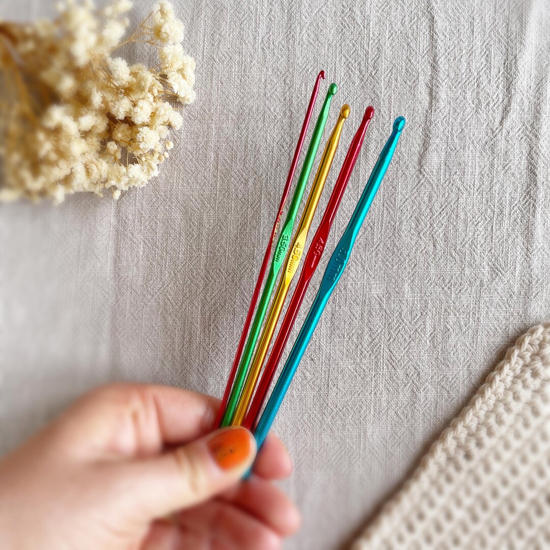 Metal Crochet Hook, Slimline Aluminium Crochet Tool, Lightweight Hook ...