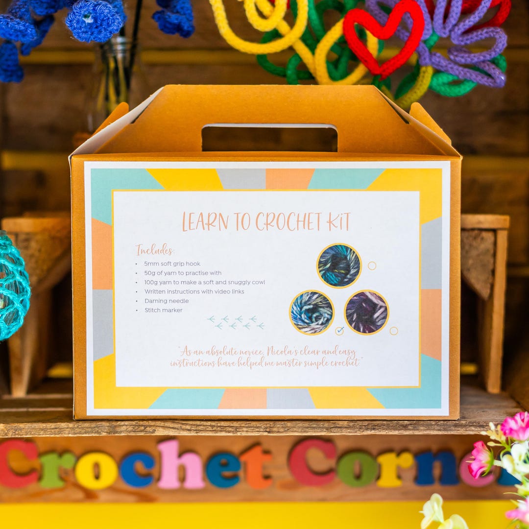 Learn to Crochet Kit, Beginner Crochet Set With Hook and Yarn, Choose ...