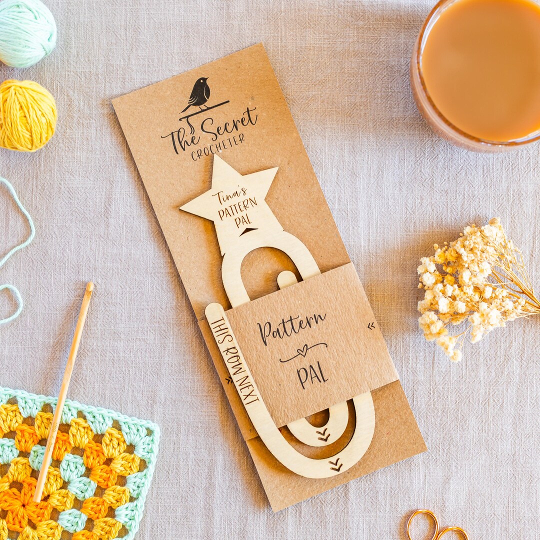 Star Crochet Row Tracker, Personalised Wooden Pattern Holder Clip ...