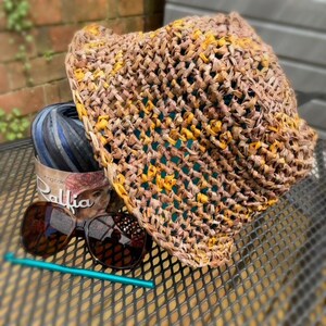 Bucket Hat Crochet Pattern, Raffia Bucket Hat Crochet Pattern, Rafia ...