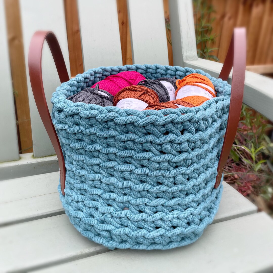 Jumbo Crochet Basket Kit, Beginner Storage Basket Project With Bobbiny ...