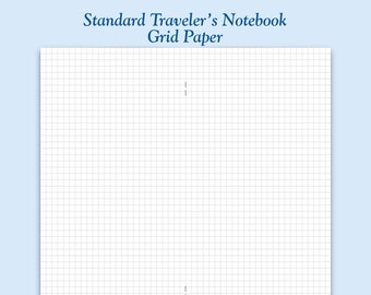 STANDARD SIZE TN Dot Grid and Grid Printable Traveler's Notebook Insert ...