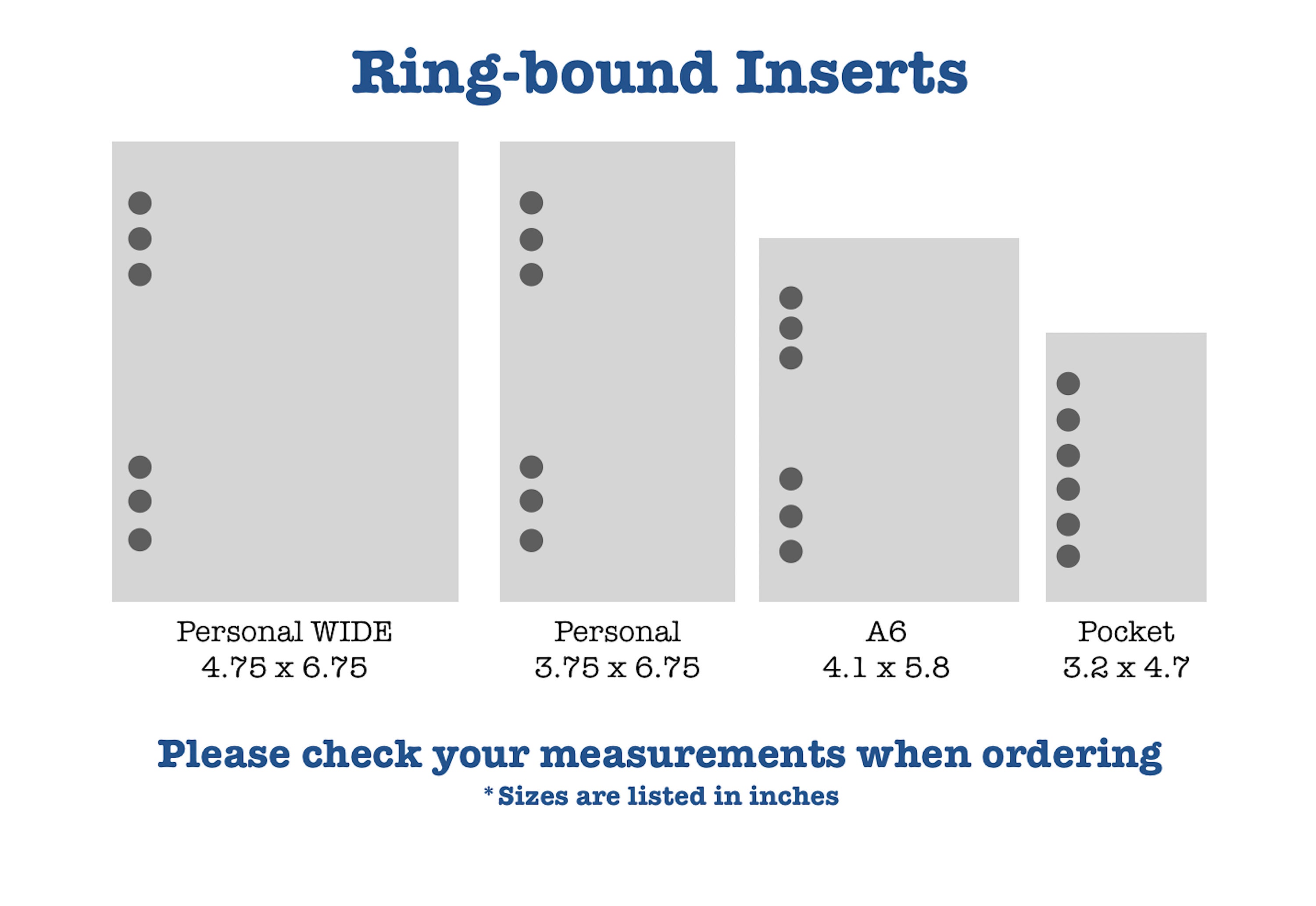Printed Personal WIDE Size Grid Paper Ring Planner Inserts - Etsy