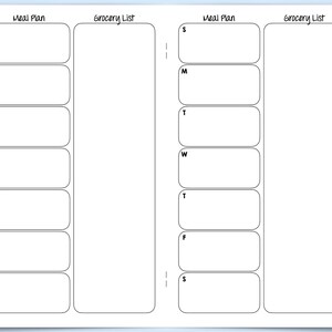 Printed Wide/cahier Size Meal Plan Traveler's Notebook Insert - Etsy