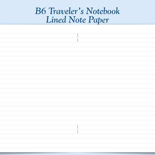 Traveler's Notebook B6 Size LINED Week on Two Pages WITH | Etsy