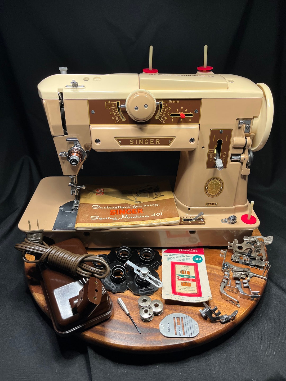 Singer 401A Zigzag Sewing Machine - Etsy