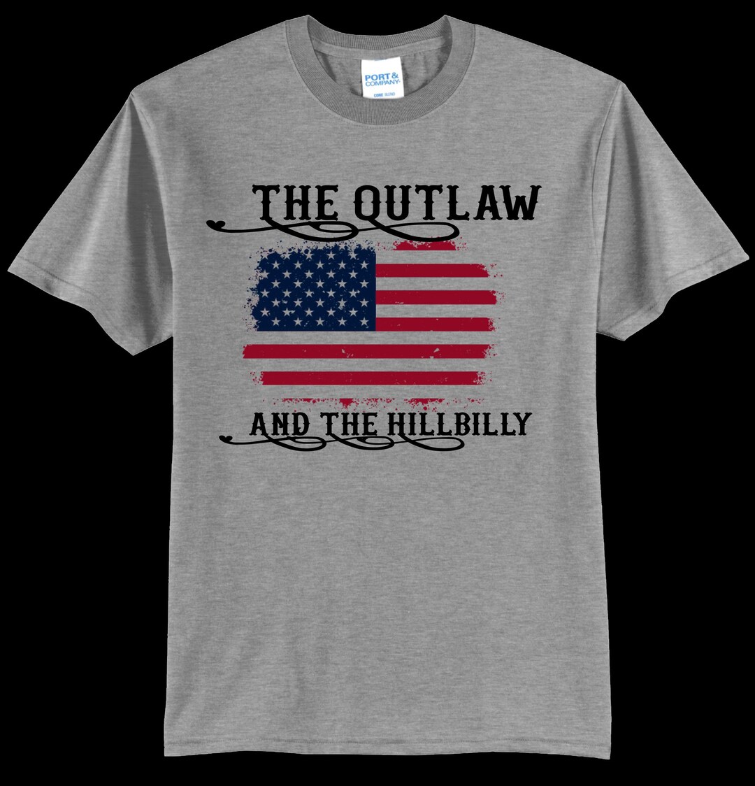 The Outlaw and the Hillbilly T-shirt Red/white/blue - Etsy