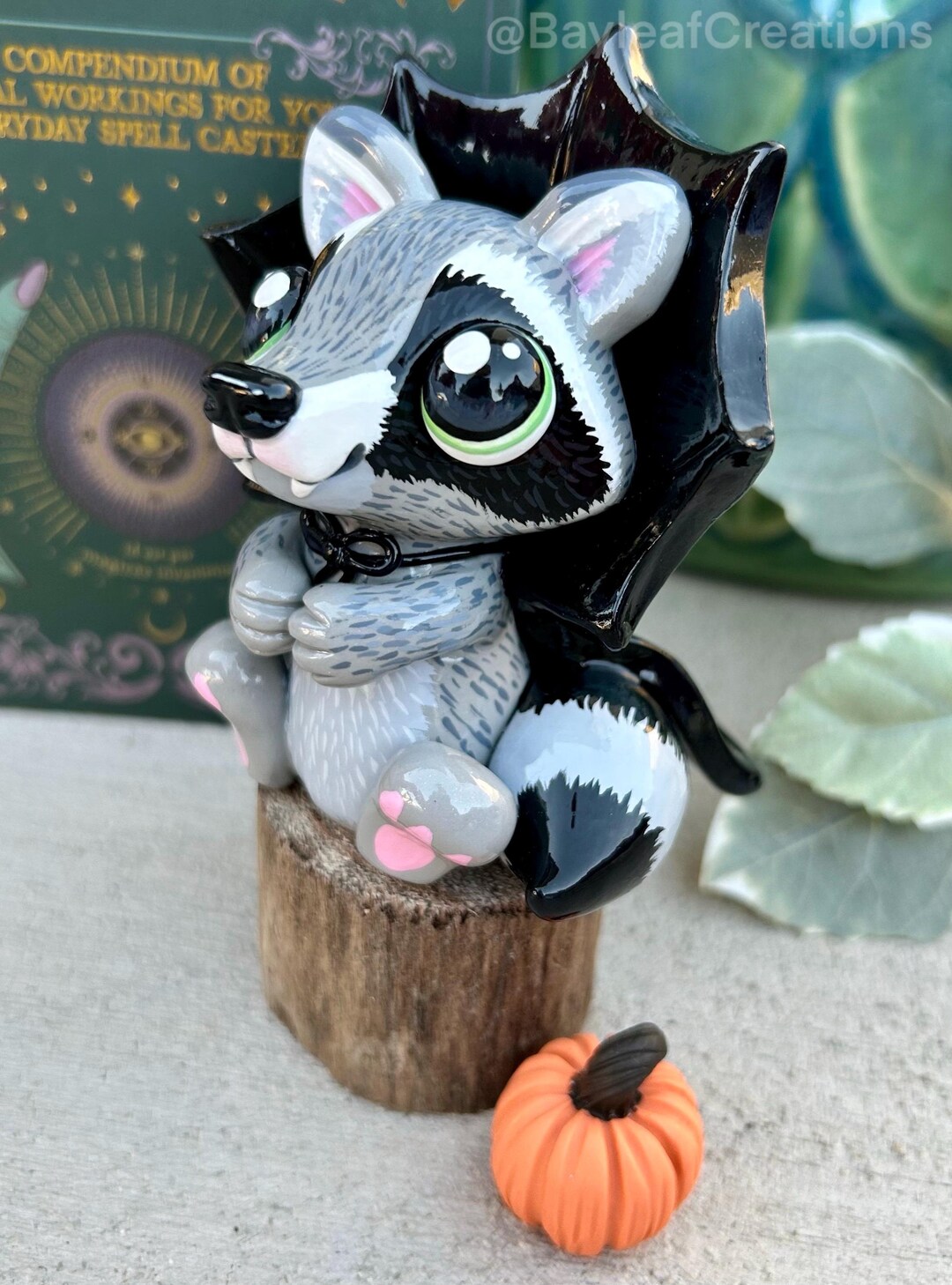 Clay Raccoon, Raccoon Art, Halloween Decor, Halloween Art, Animal Art ...