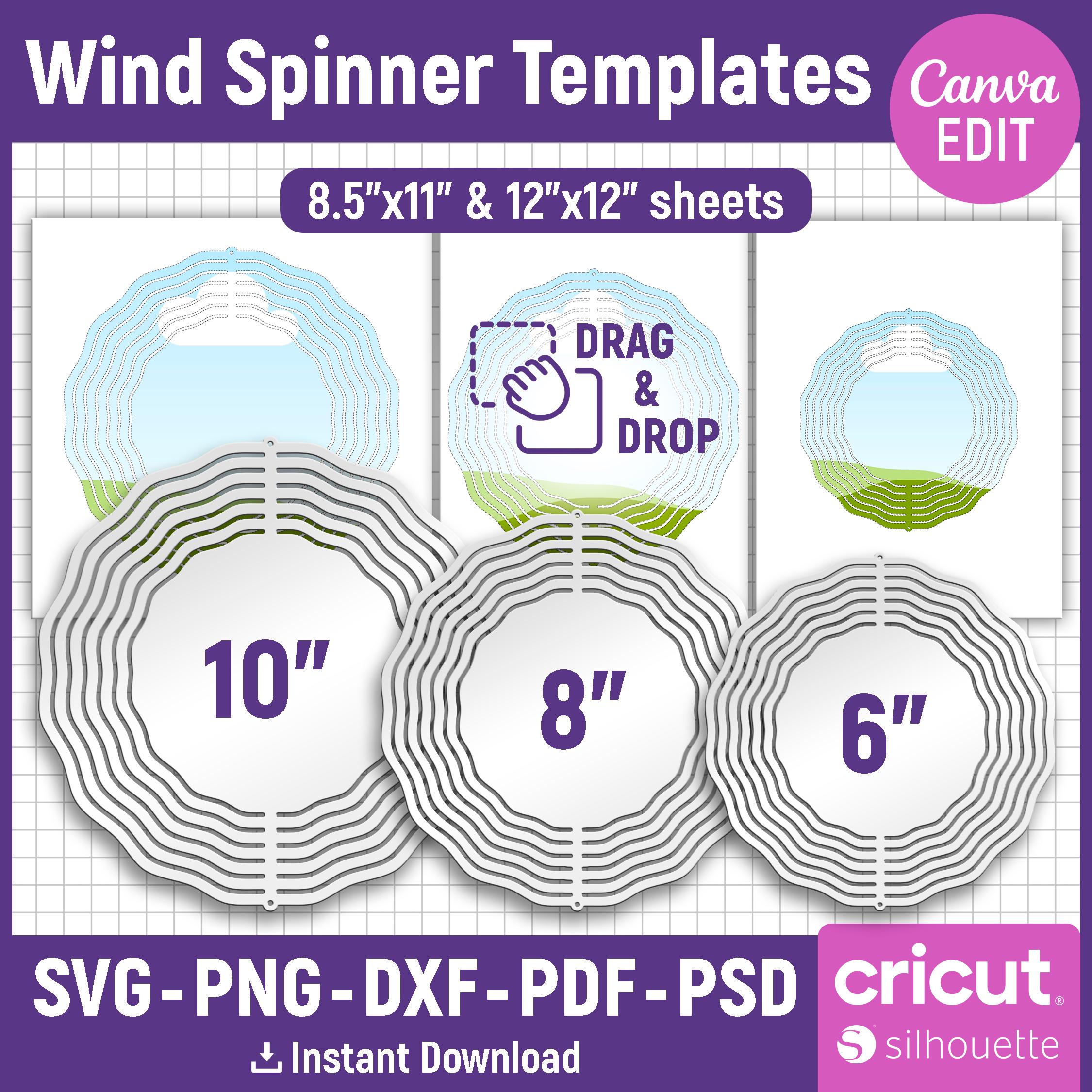 Wind Spinner Template, Wind Spinner for Sublimation, Wind Spinner Svg ...