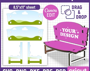 Memorial Bench Template Sublimation - Etsy