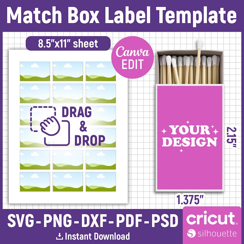 Matchbox Canva Template - Etsy