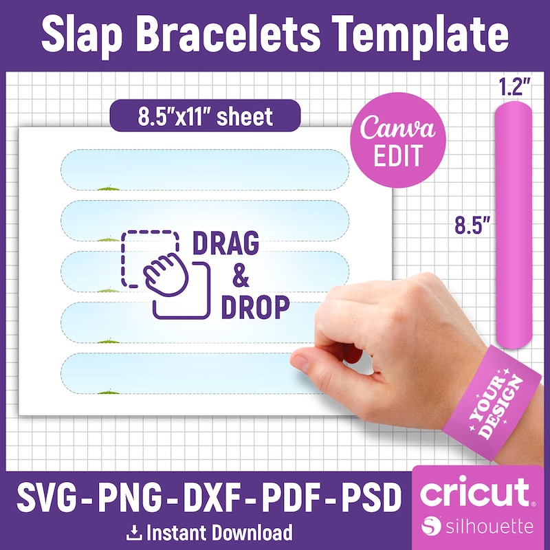 Wristband Canva - Etsy