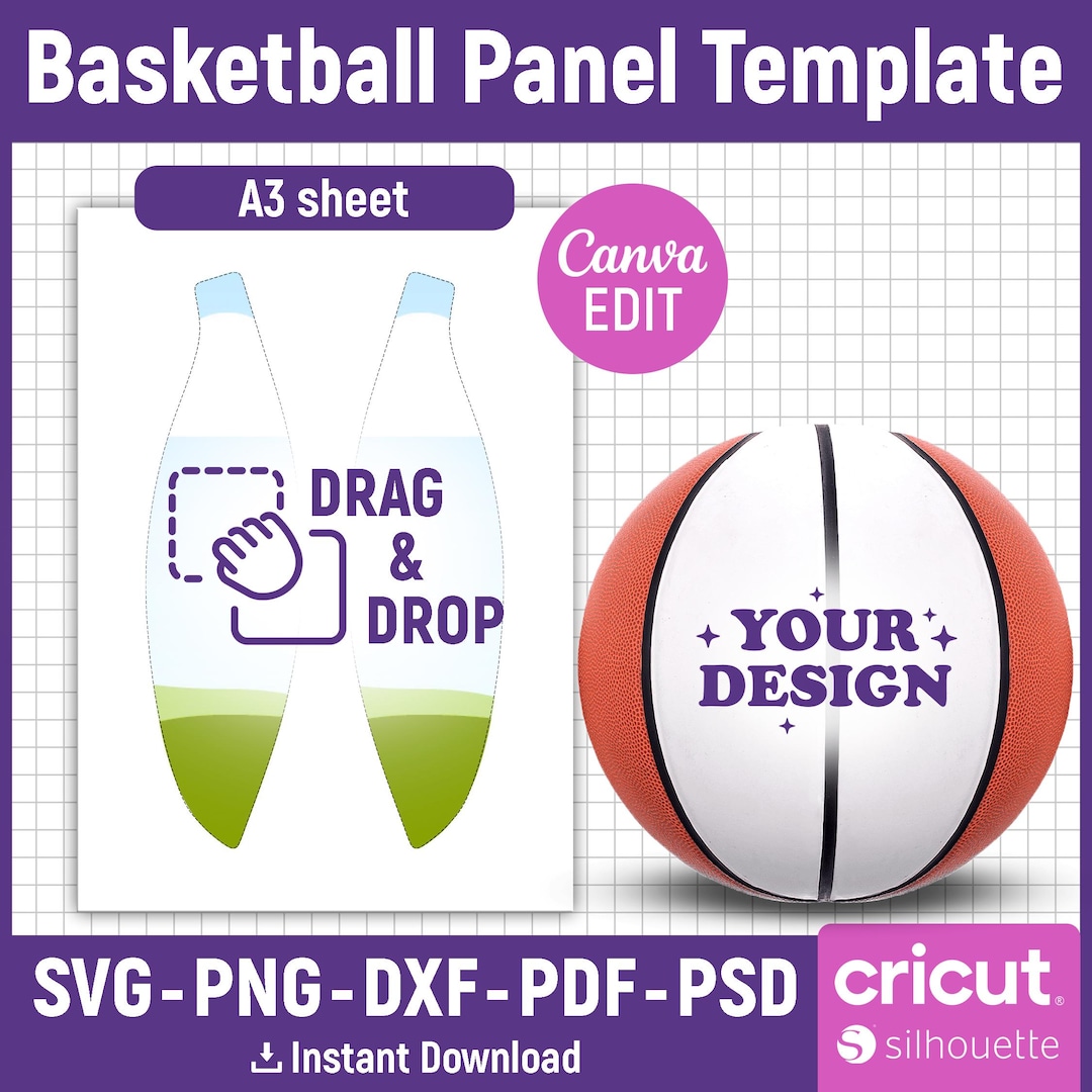 Basketball Panel Template Svg, Basketball Panel Blank Template, Custom ...
