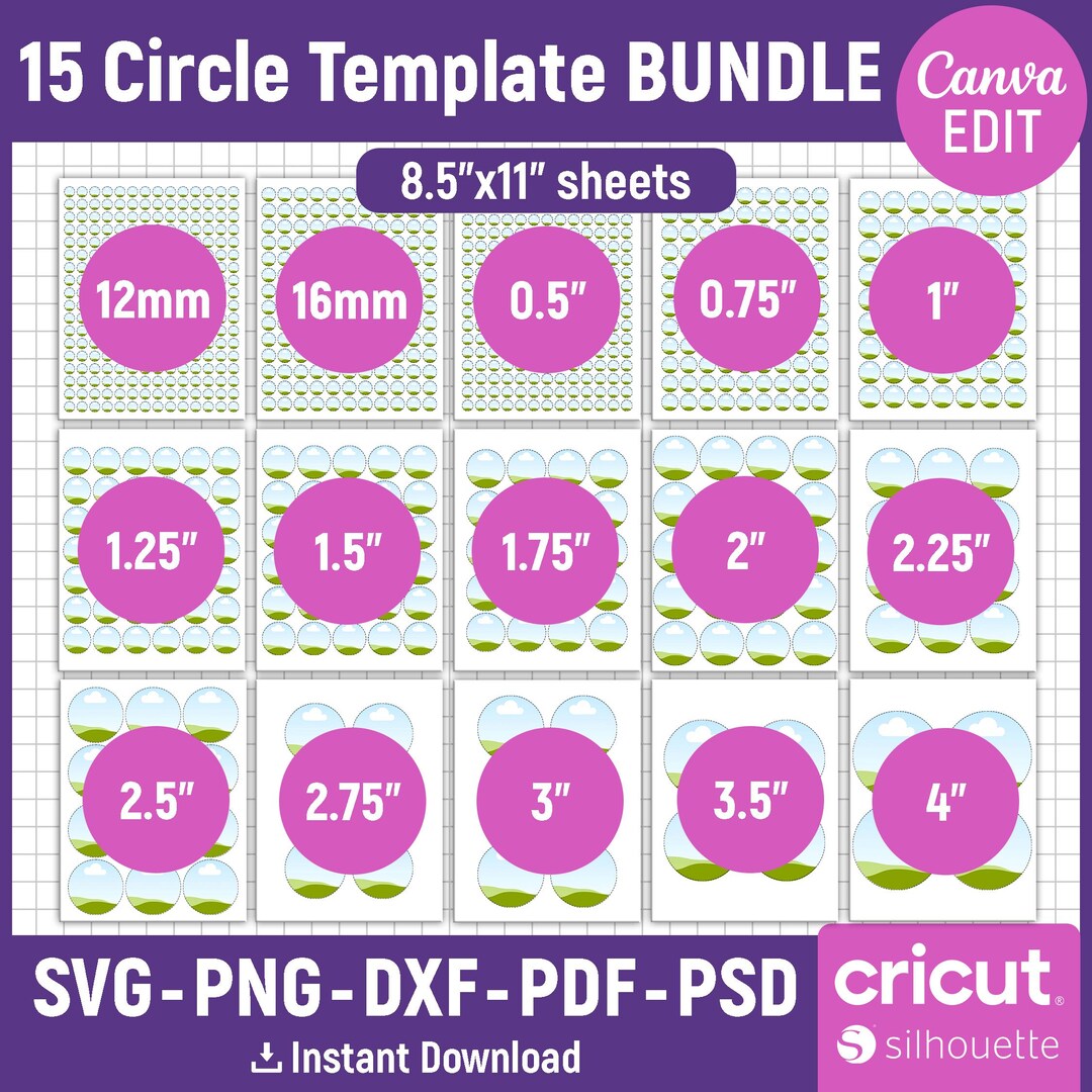 Circle Template BUNDLE, Circle Template Svg, Multipurpose Labels ...