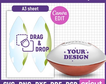 Football Panel Template Svg, Football Panel Blank Template, Custom ...