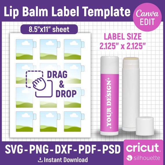Chapstick Label Size