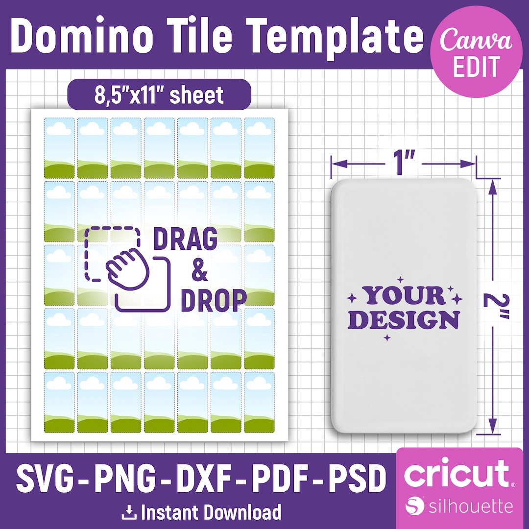 Domino Tile Template Svg, Round Corner Domino Tile Template, Domino ...
