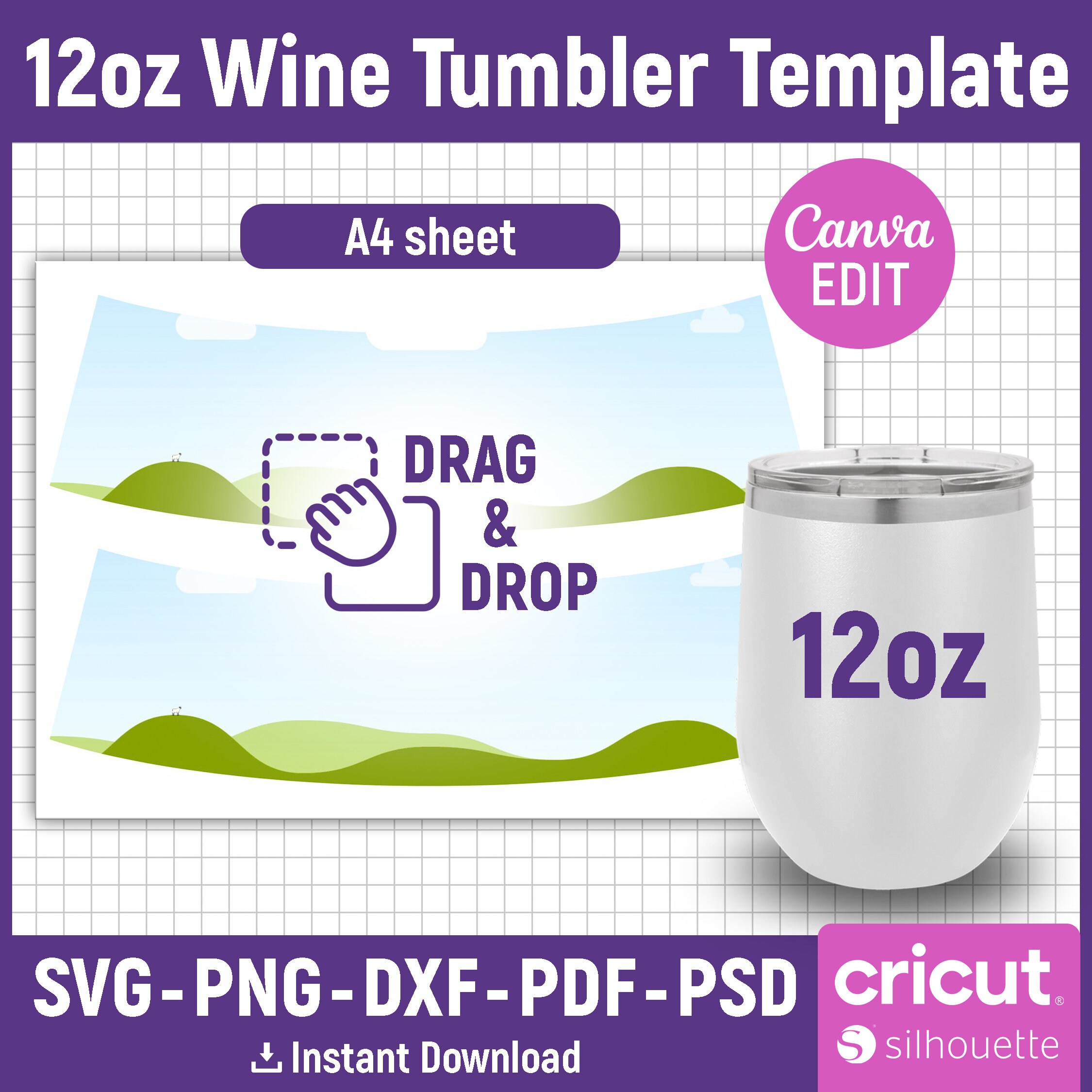 12oz Wine Tumbler Template, Wine Tumbler Wrap Template Svg, Wine ... 12oz Wine Tumbler Template, Wine Tumbler Wrap Template Svg, Wine ...