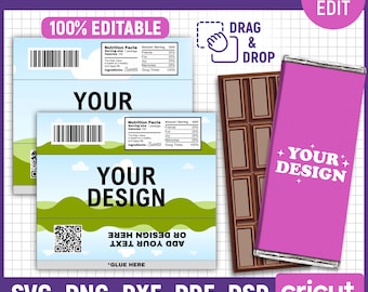 Chocolate Bar Wrapper Template, Candy Bar Wrapper, Chocolate Wrapper ...
