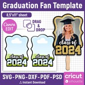 Graduation Cap Template, Graduation Hat Svg, Class of 2024, Grad Craft ...