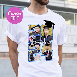 Editable Graduation T-shirt Design Template - Etsy