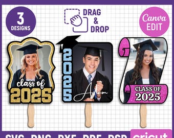 Grad Paddle Fan Template, Custom Grad Fan, Graduation Fan Template ...