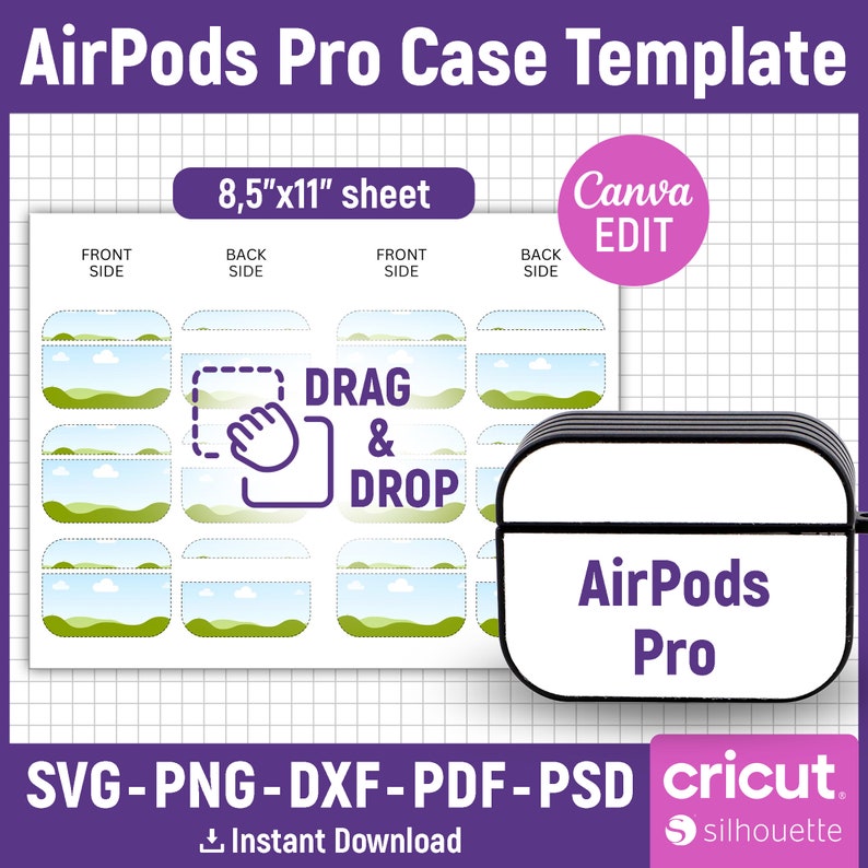 AirPod Case Sublimation Template Bundle, Phone Case Template, AirPod 1/ ...