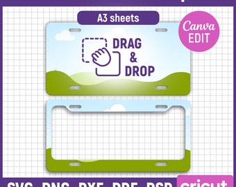 License Plate Template - Sublimation - Etsy